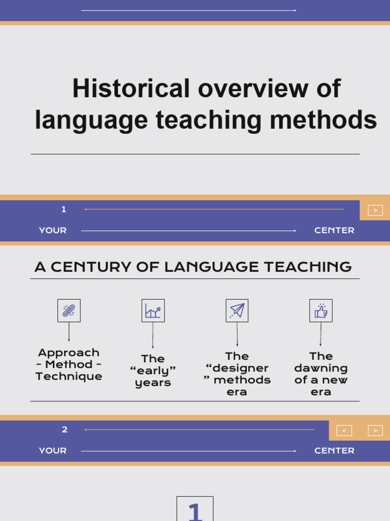 Week 2 - Historical Overview of Language Teaching Methods | PDF ...