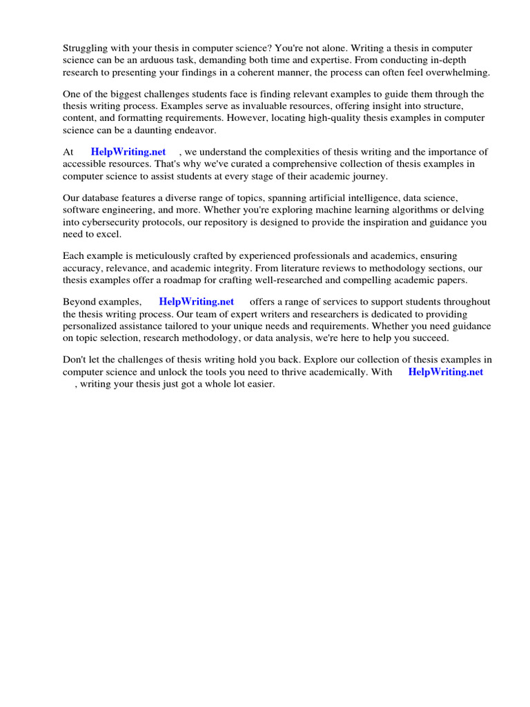 Thesis Computer Science Examples | PDF | Thesis | Computer Science Thesis Computer Science Examples | PDF | Thesis | Computer Science