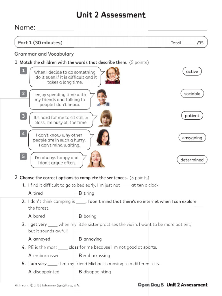 Unit 2 Assessment 6th Grade Part 2 | PDF