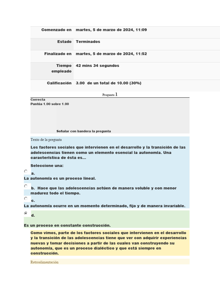 Prevención Violencias Adolescencias-Módulo 1-Cuestionario Final Del Módulo 1 | PDF ...
