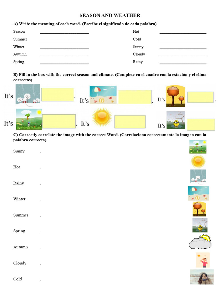 Season and Weather | PDF