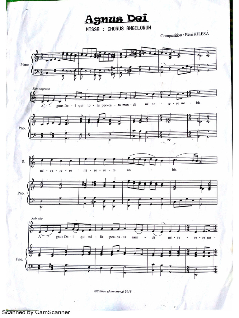 Agnus Dei Missa Chorus Angelorum | PDF