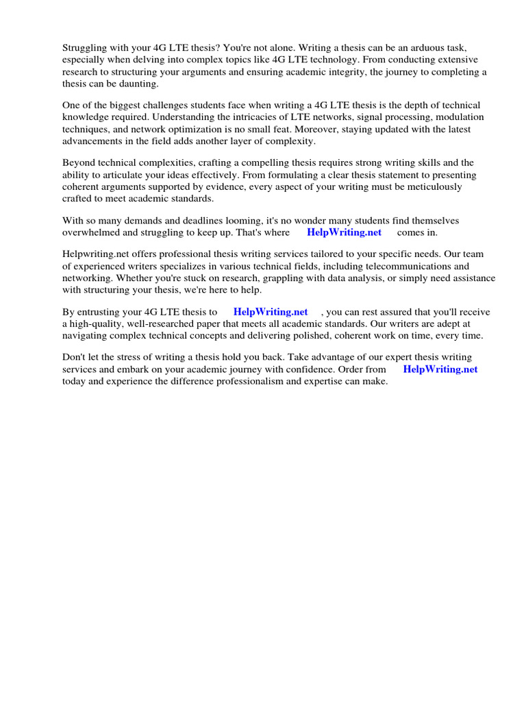 4g Lte Thesis | PDF