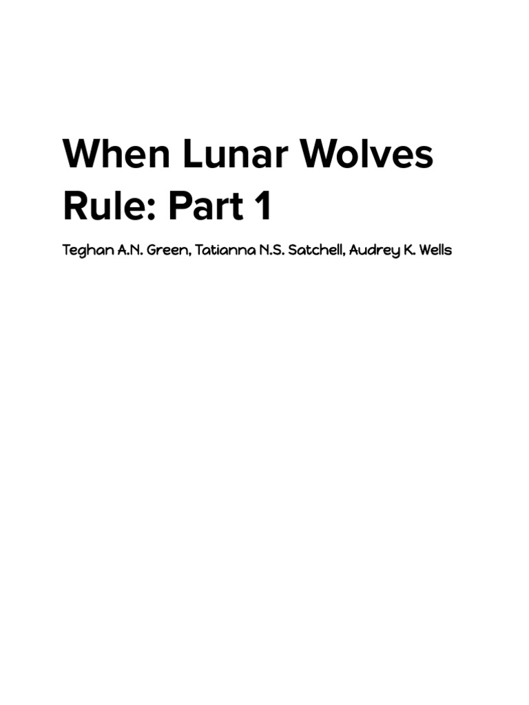 When Lunar Wolves Rule | PDF