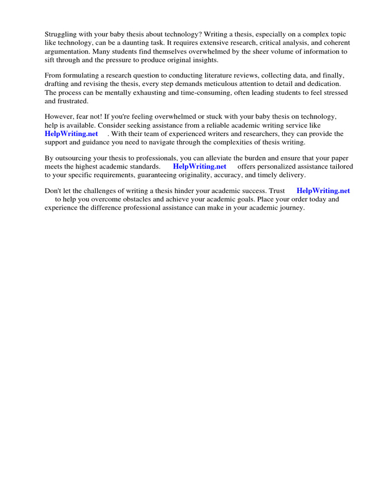 Halimbawa NG Baby Thesis Tungkol Sa Teknolohiya | PDF