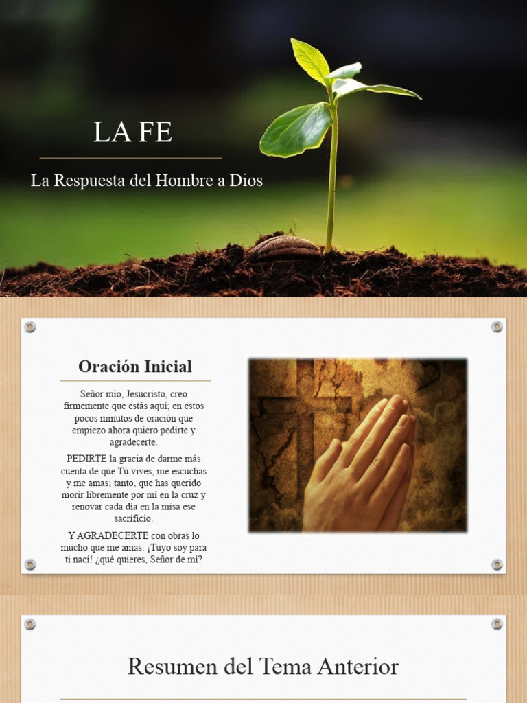La Fe: Respuesta del Hombre a Dios | PDF