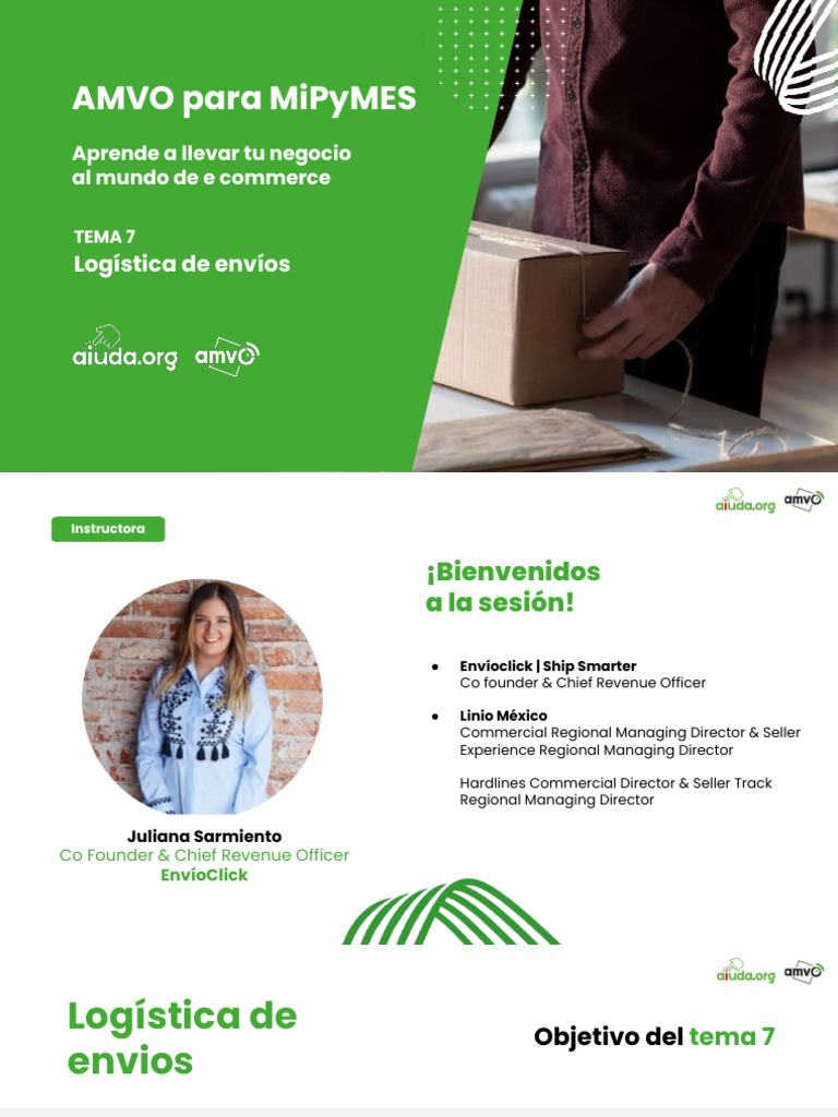 Tema 7 Logistica de Envios AMVO Para MiPyMEs | PDF | Logística | Comercio electrónico