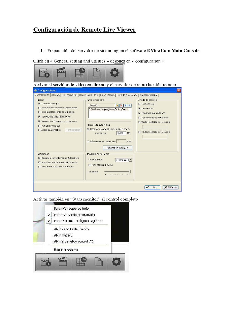Configuracion de Remote Live Viewer | PDF