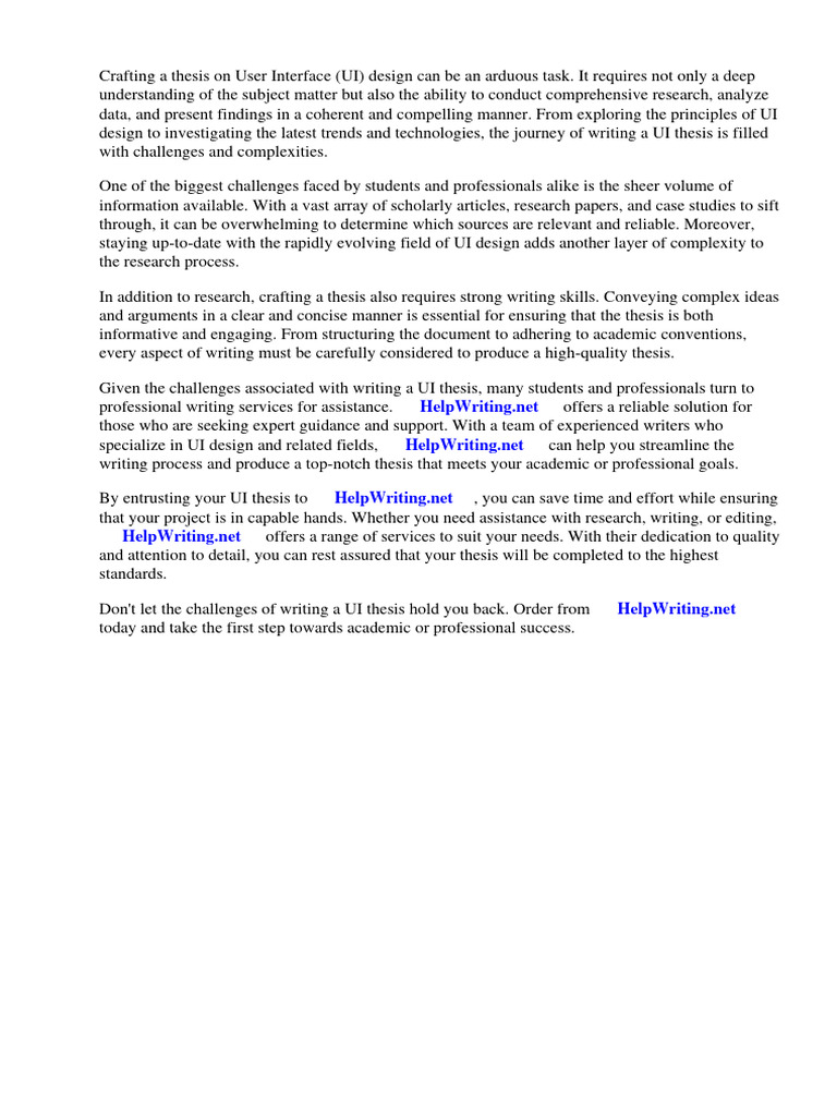 User Interface Thesis | PDF | Graphical User Interfaces | Information Technology