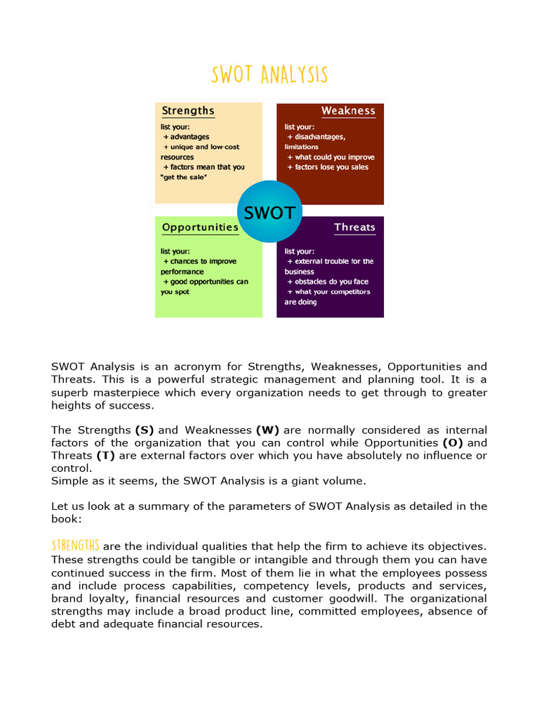 m1 SWOT-ANALYSIS | PDF | Swot Analysis | Market (Economics)