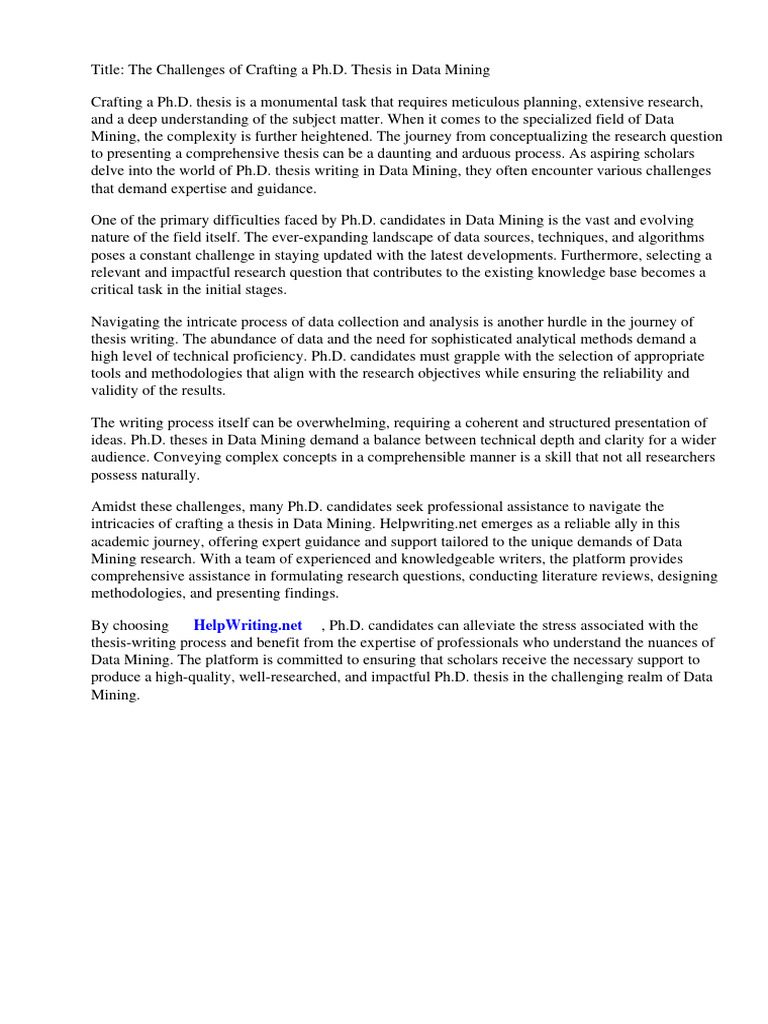 Phd Thesis Data Mining Pdf Data Mining Data