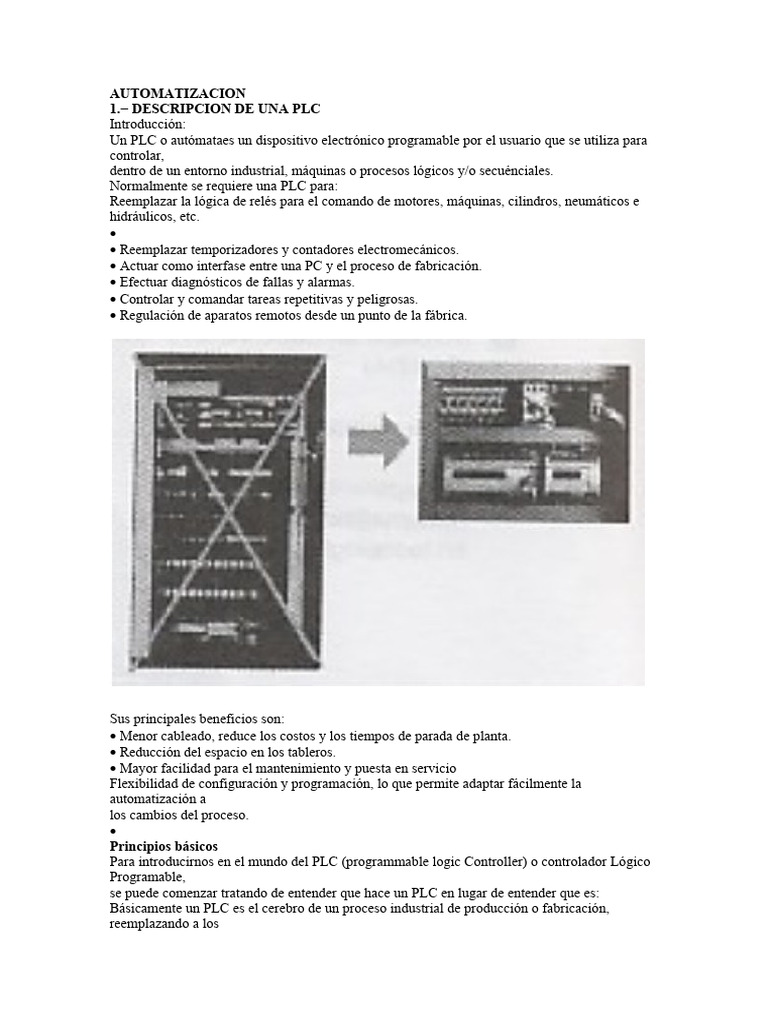 PLC Principios Basicos | PDF | Controlador lógico programable | Red de ...