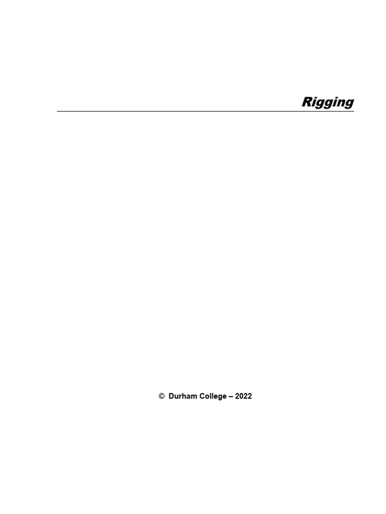 Rigging Types And Concepts Pdf Rope Crane Machine