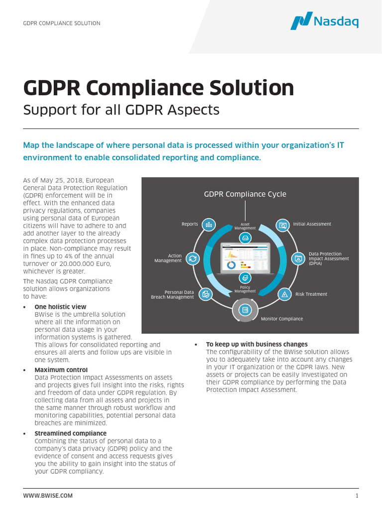 BWise GDPR | PDF