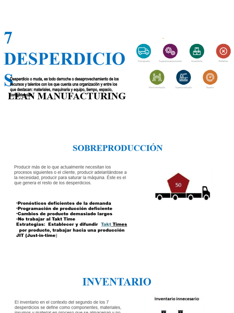 7 DESPERDICIOS | PDF | Lean Manufacturing | Procesos de negocio