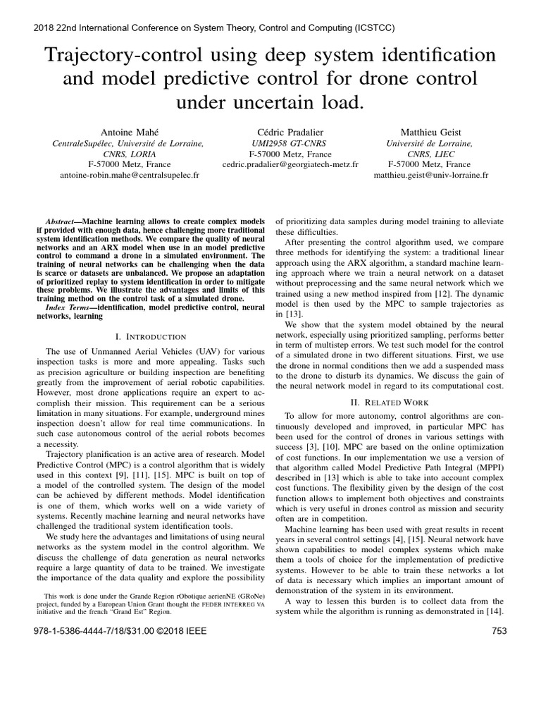 Trajectory-Control Using Deep System Identification and Model ...
