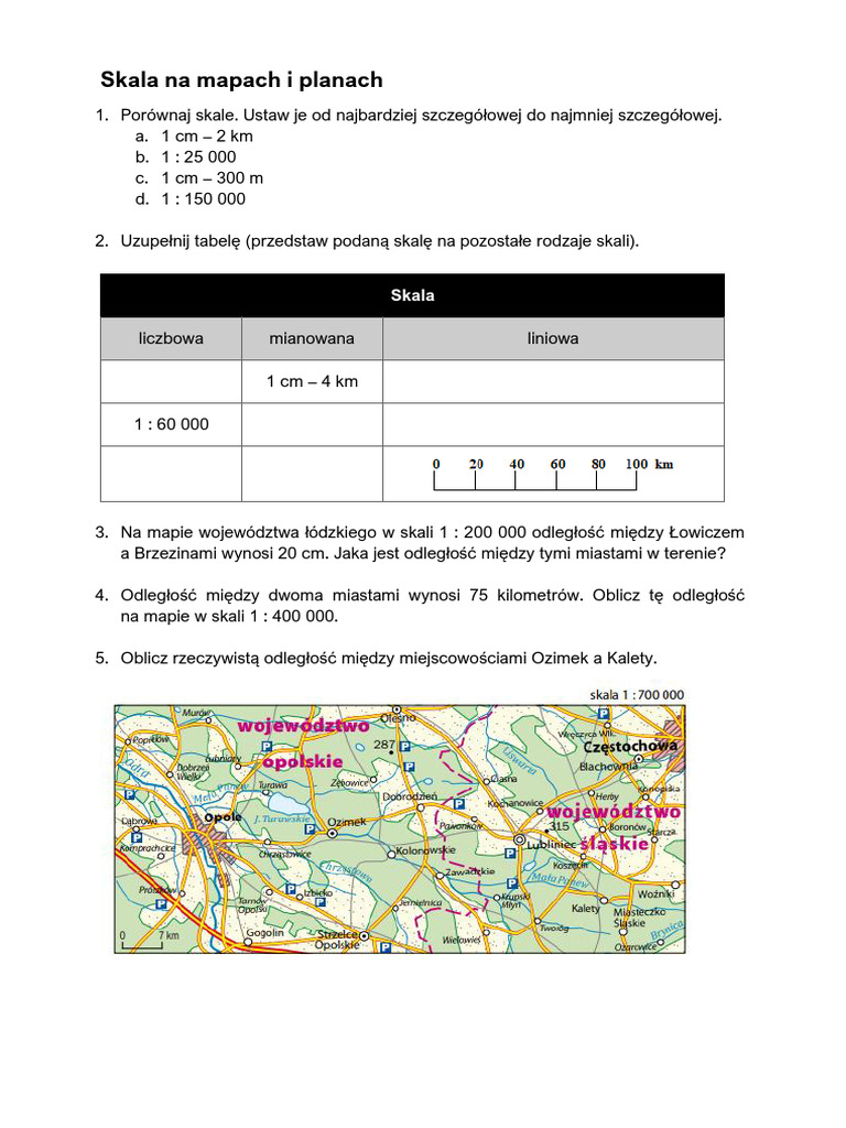 Skala Na Mapach I Planach | PDF