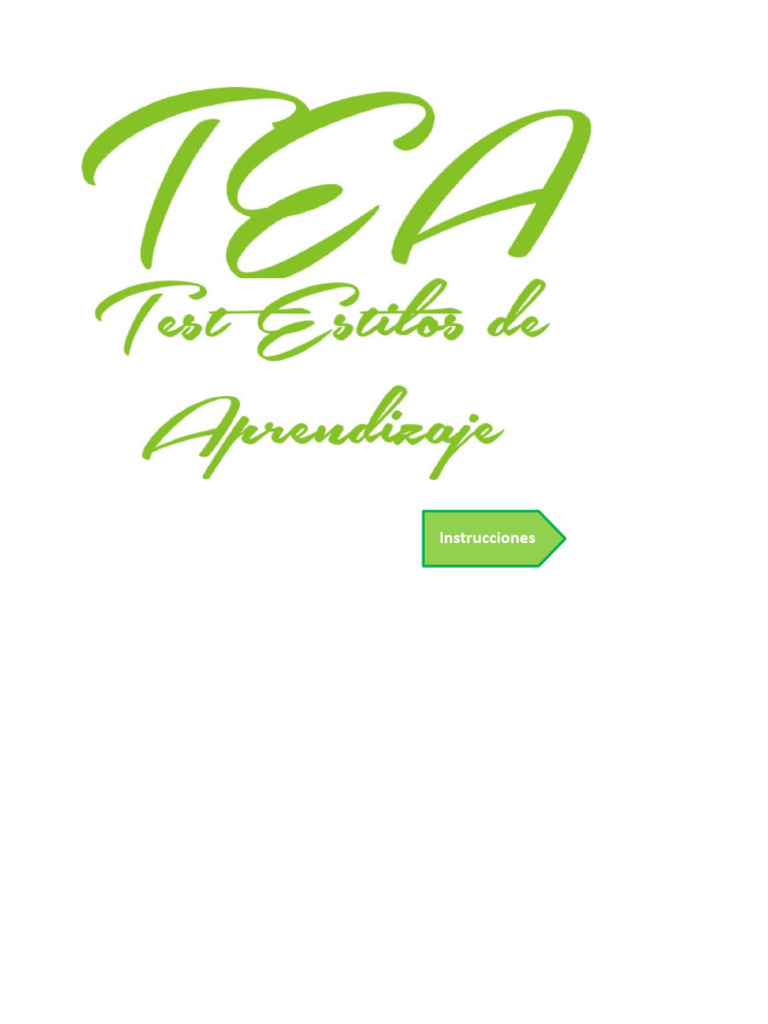 TEA (Test Estilos de Aprendizaje) | PDF | Aprendizaje | Teoría