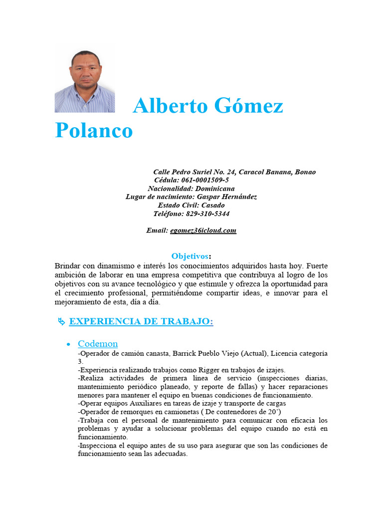 CV Alberto Gómez | PDF