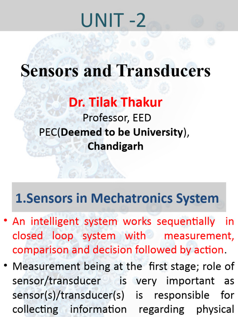 UNIT - 2 Sensors & Transducers | PDF | Observational Error | Sensor