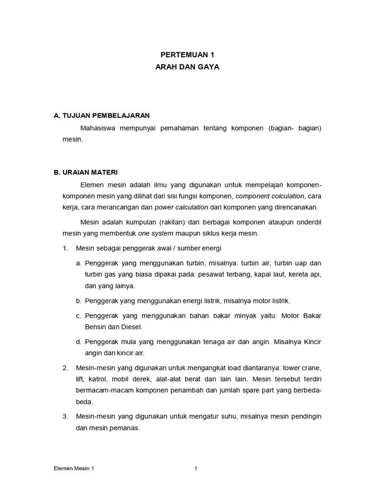 TMS0113 - Pertemuan Ke-1 - Arah Dan Gaya | PDF