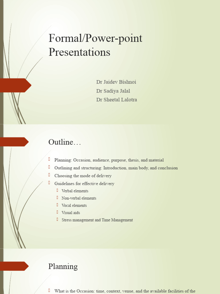 3 - Speaking Skills 3 - Formal Presentations | PDF | Nonverbal ...