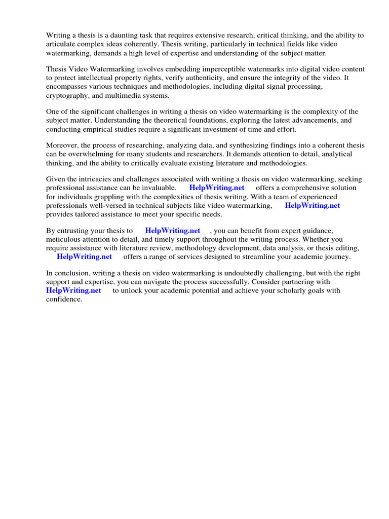 Thesis Video Watermarking Pdf Data Compression Signal Processing 2329
