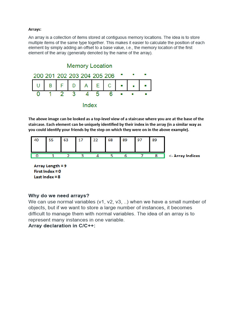 Lecture#02 Arrays | PDF Lecture#02 Arrays | PDF
