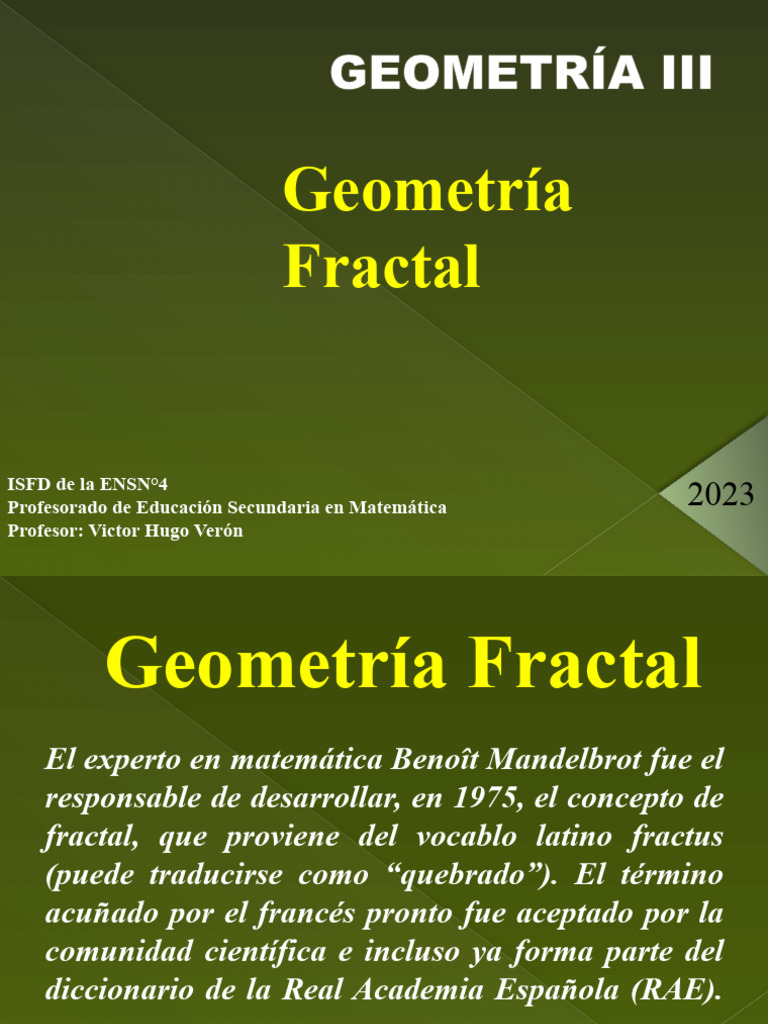 Geometría III - Fractal | PDF