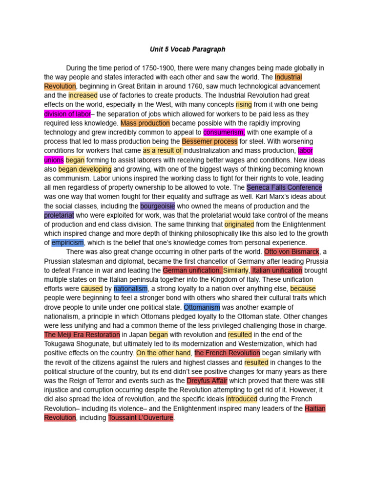 Global Changes 1750-1900: Revolution & Unification | PDF | Economies ...