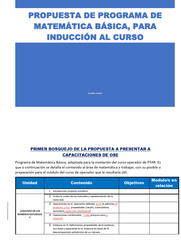 Programa de Matemática Básica 2024 | PDF | Geometría | Exponenciación