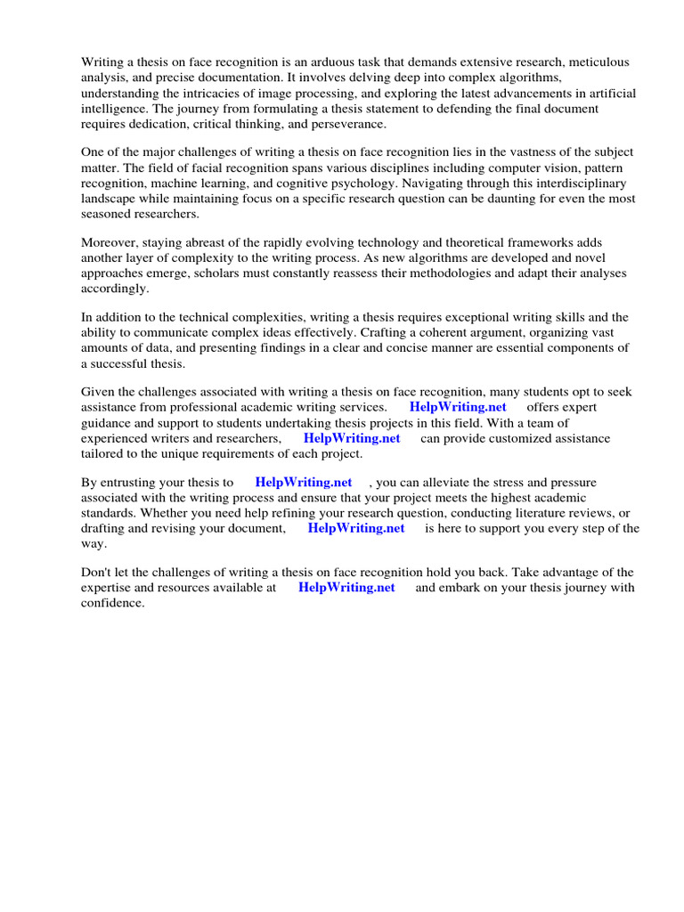 Thesis Face Recognition | PDF | Fingerprint | Biometrics