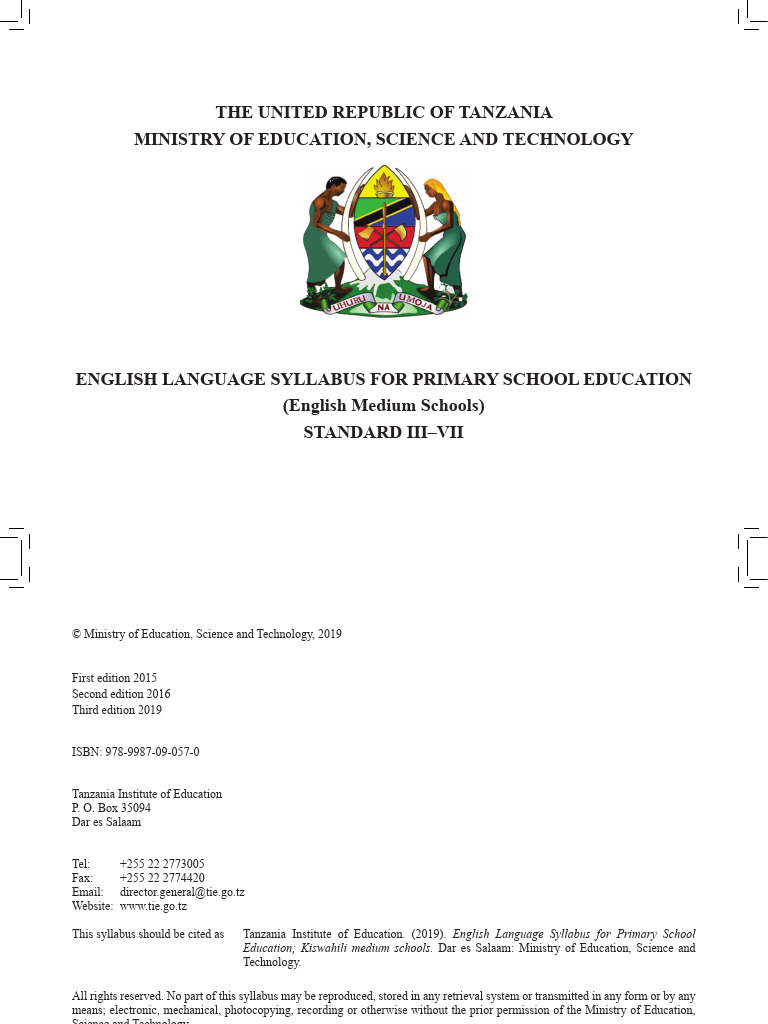English Language Syllabus for Primary Schools | PDF | Curriculum ...