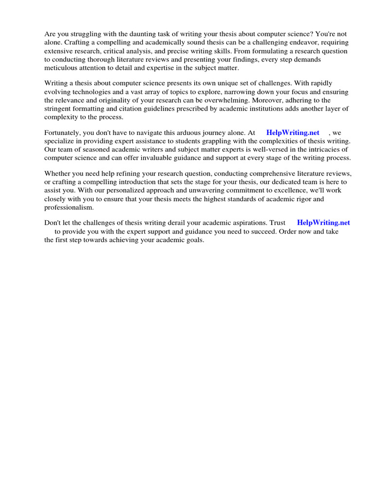 Sample Introduction For Thesis About Computer | PDF | Computer Data Storage | Databases