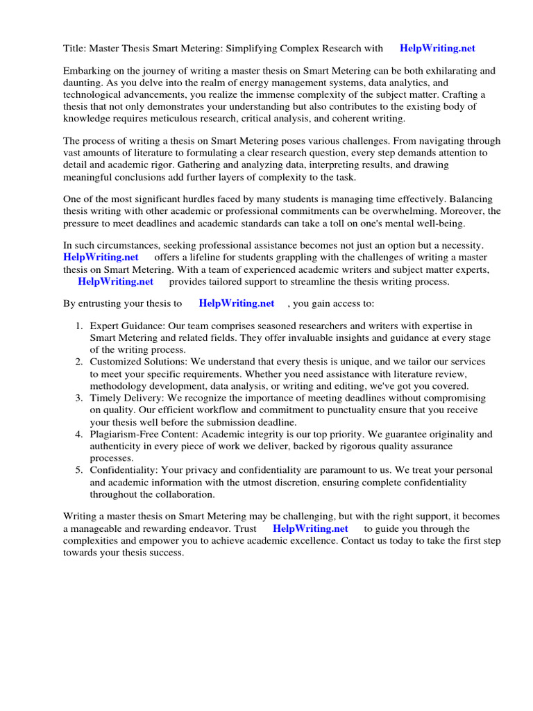 Master Thesis Smart Metering | PDF | Information Security | Computer Network