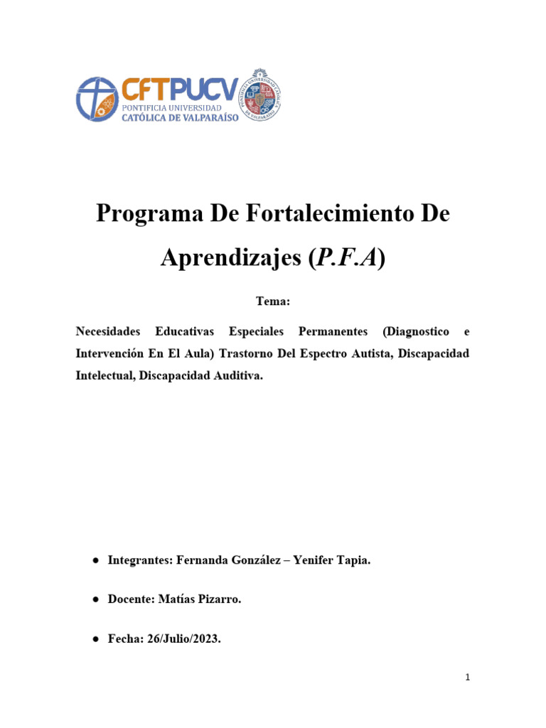PFA 2023 (Ordenado) | PDF