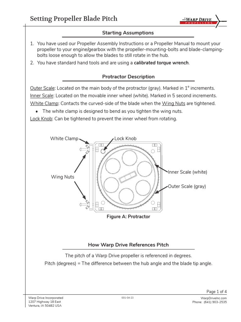 Setting Warp Drive Propeller Pitch | PDF | Propeller | Nut (Hardware)