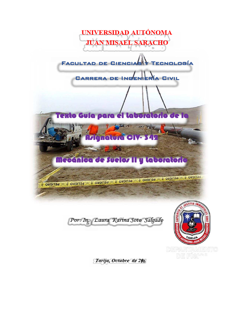 Guia de Laboratorio de Suelos 2 | PDF | Permeabilidad (Ciencias de la Tierra) | Física Aplicada ...