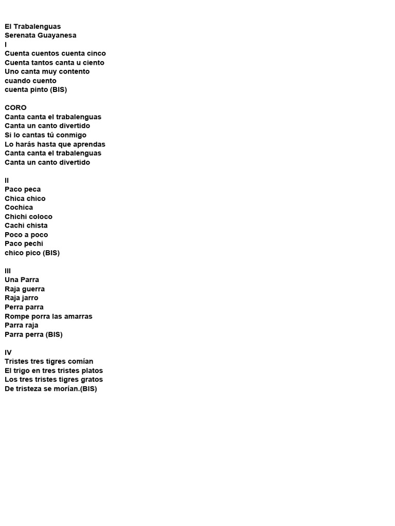 Tel Trabalenguas | PDF | Arte | Poesía