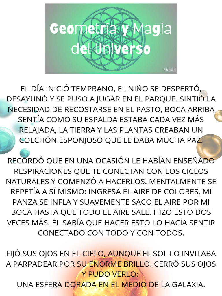 Geometría y magia del universo (cuento infantil) | PDF