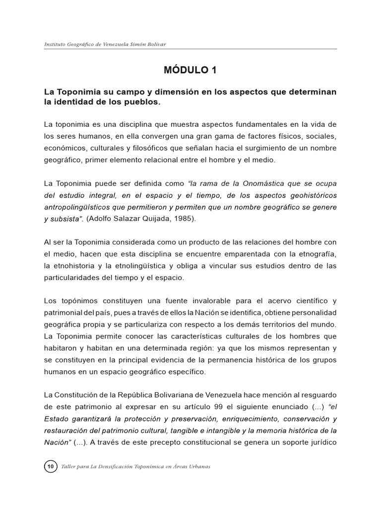 Toponimia: Identidad y Clasificación | PDF | Geografía | Nación