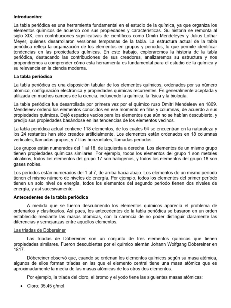 La tabla periodica y el significado de sus simbolos | PDF | Tabla ...