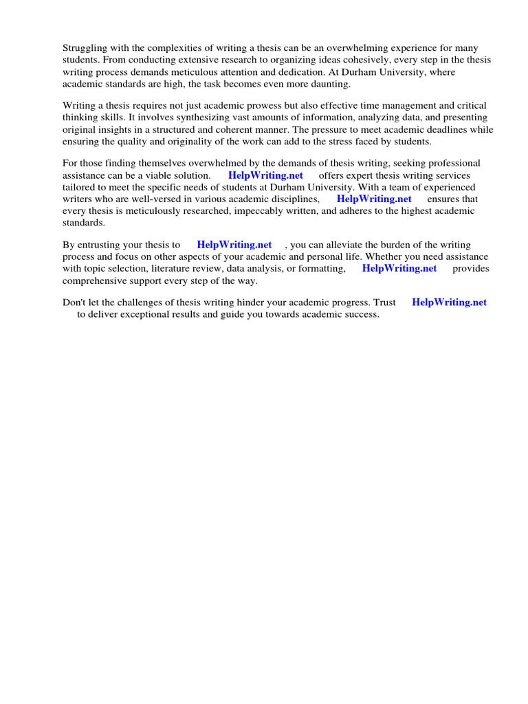 e Thesis Durham University | PDF | Thesis | Postgraduate Education