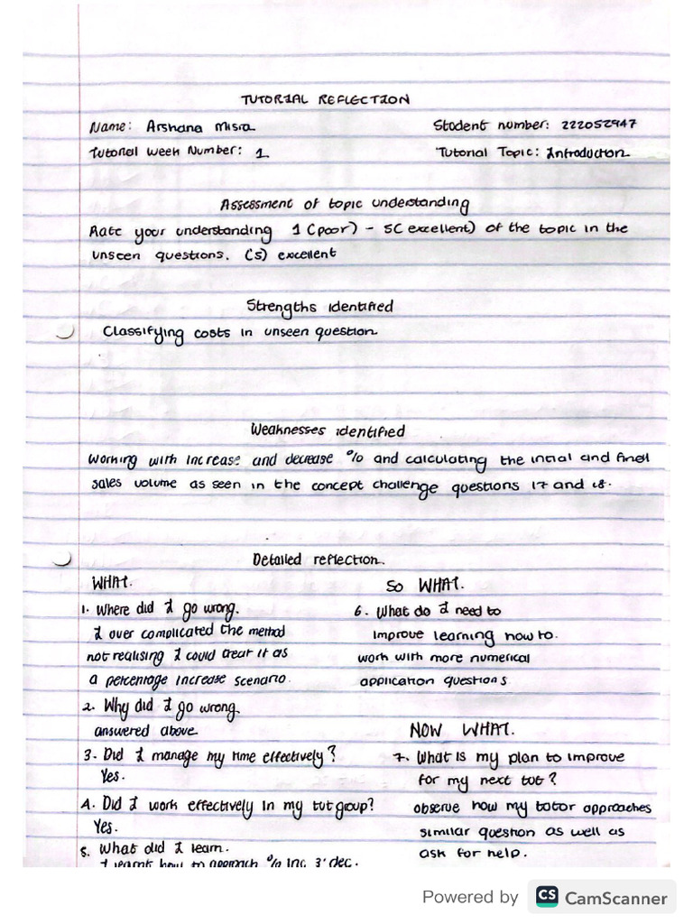 Tutorial 1 Submission ACCT251 | PDF