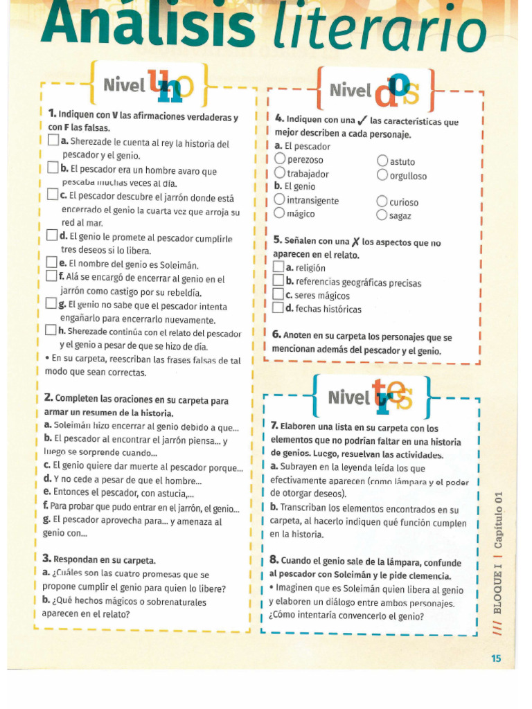 TP1 Historia del pescador y el genio | PDF