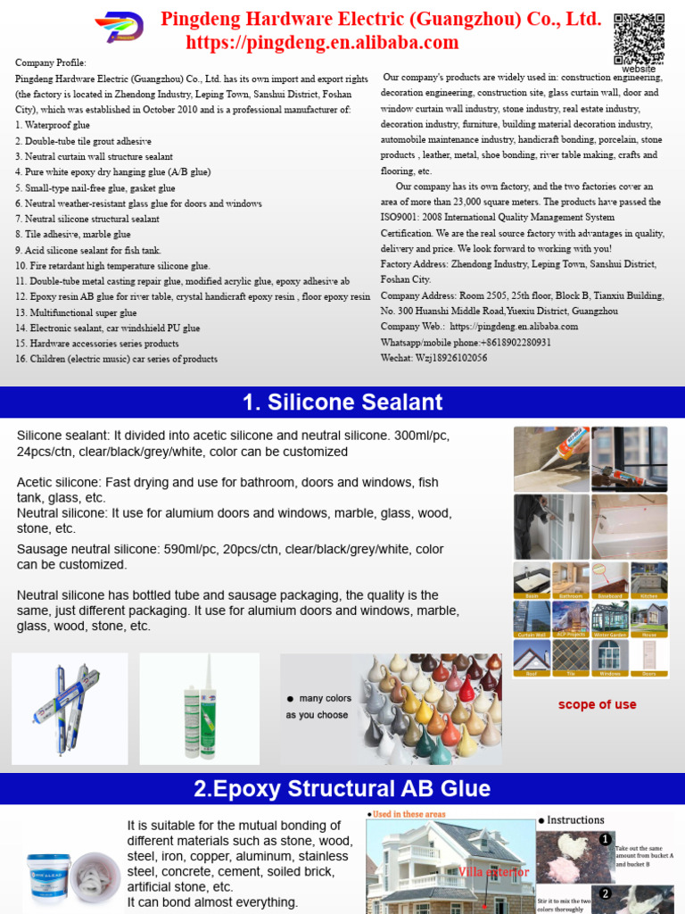 Catalogue-new details.2024 | PDF | Adhesive | Epoxy