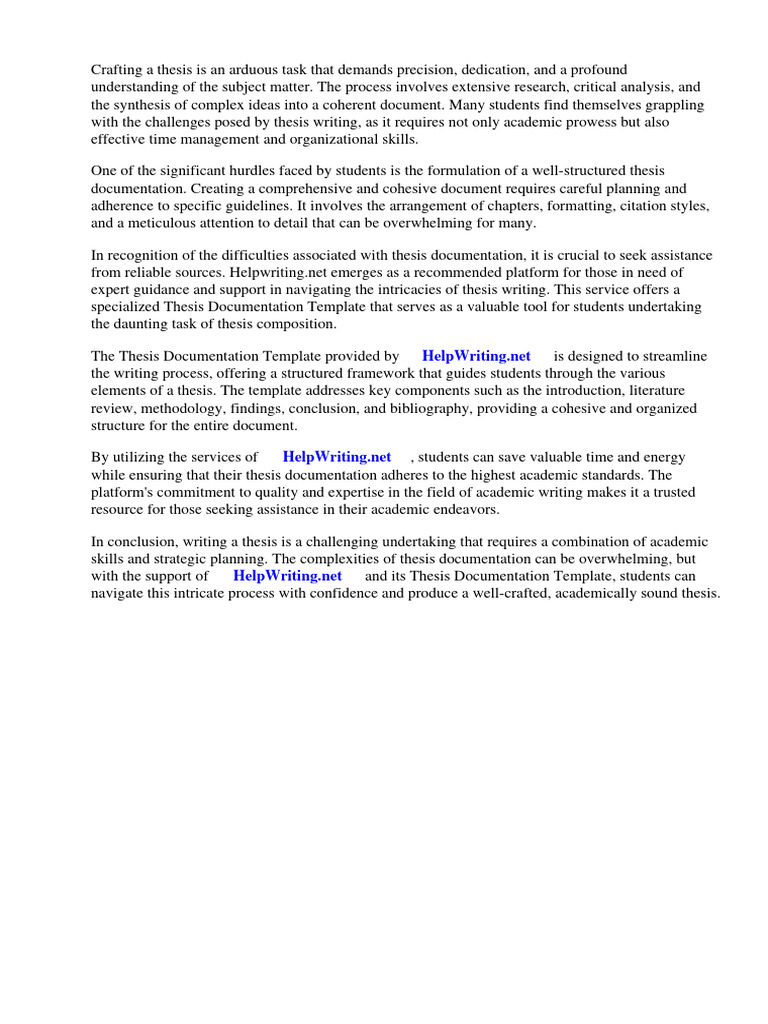 Thesis Documentation Template | PDF | Thesis | Essays Thesis Documentation Template | PDF | Thesis | Essays