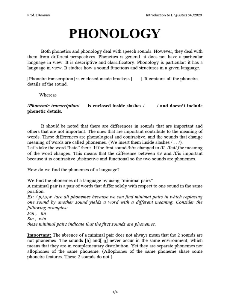 Phonology | PDF | Phoneme | Phonology