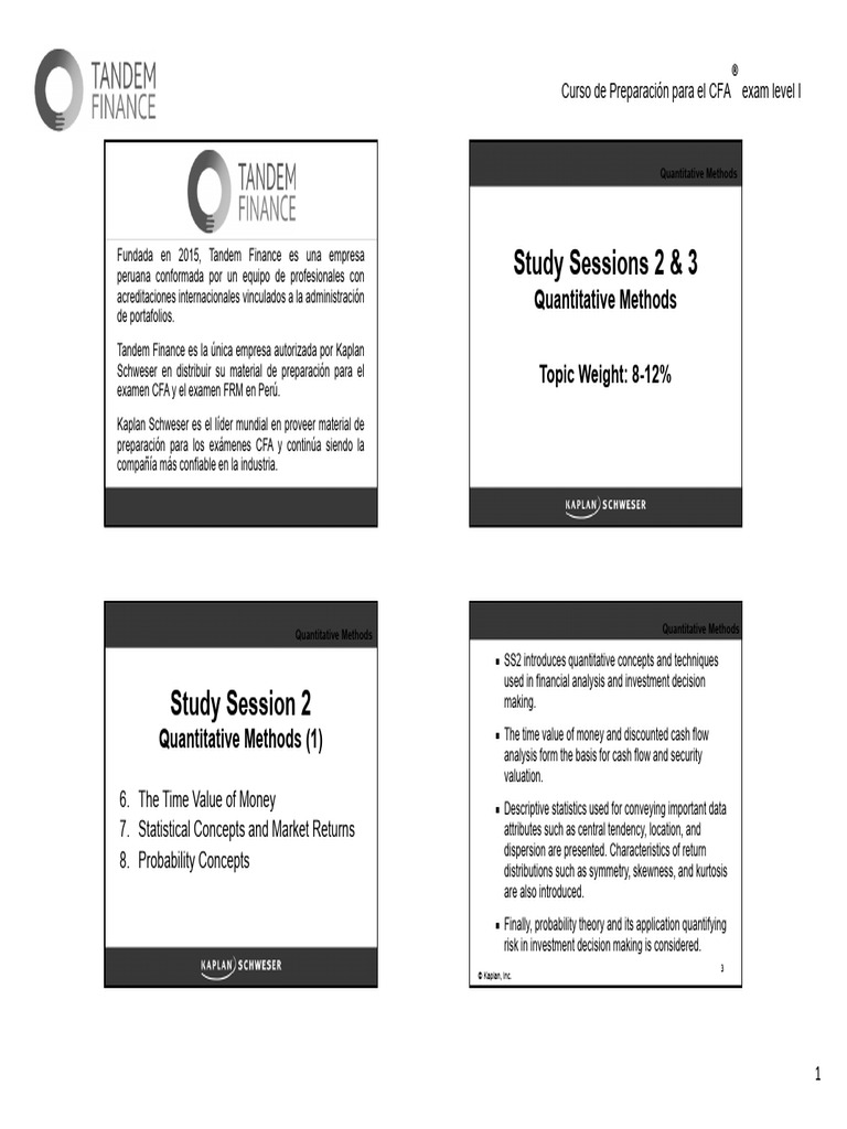 Quantitative Methods 2345 | PDF | Time Value Of Money | Skewness