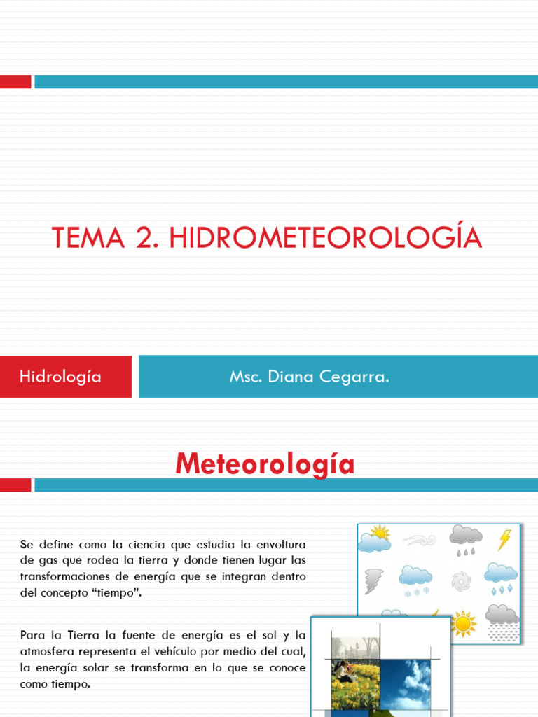 Tema 2. Hidrometeorologia | PDF